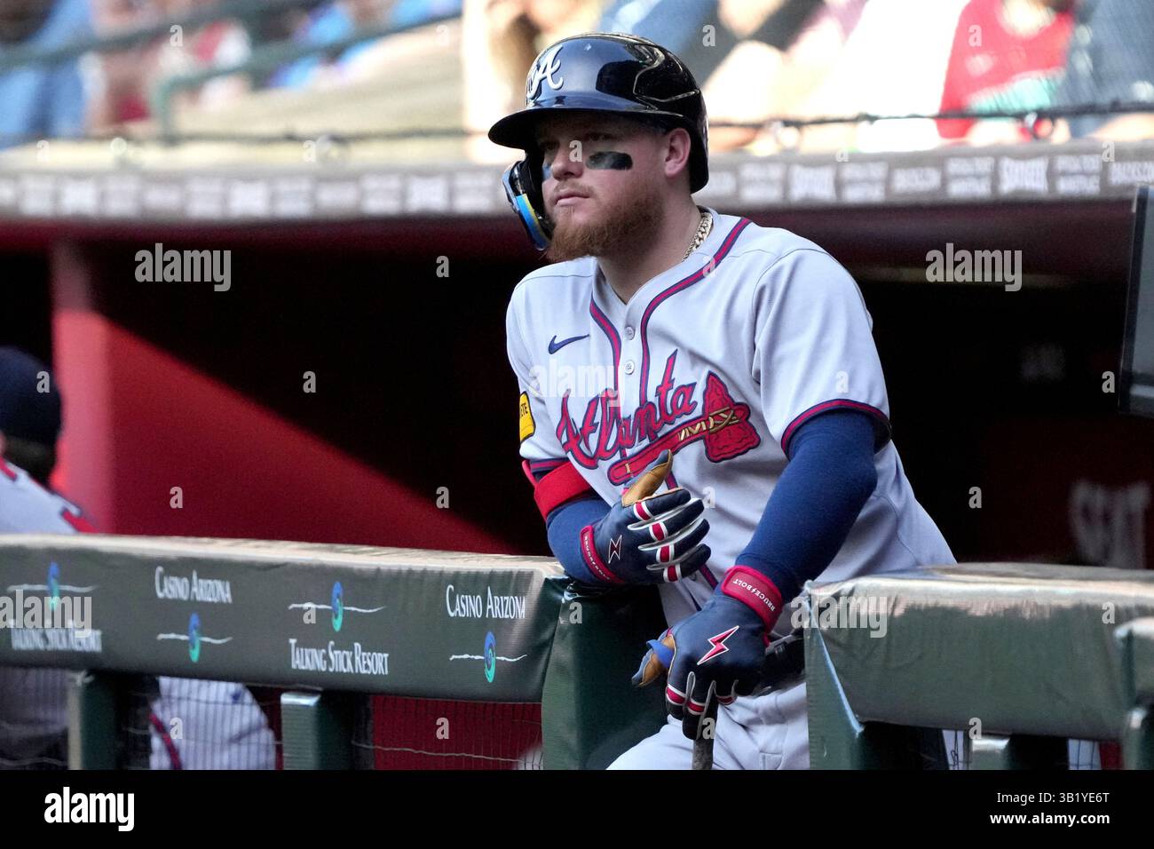 Atlanta Braves outfielder Alex Verdugo (8) in the first inning during a ...