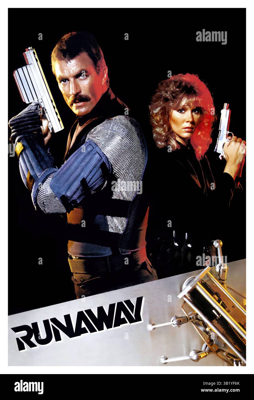 TOM SELLECK and CYNTHIA RHODES in RUNAWAY (1984), directed by MICHAEL ...