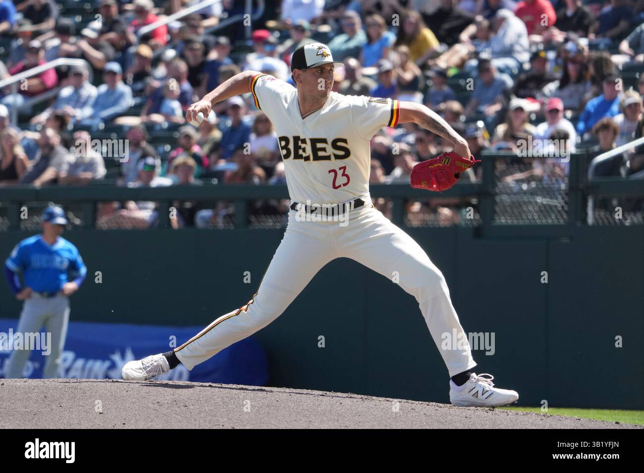 Salt Lake UT, USA. 26th Apr, 2025. Salt Lake pitcher Michael Darrelll ...