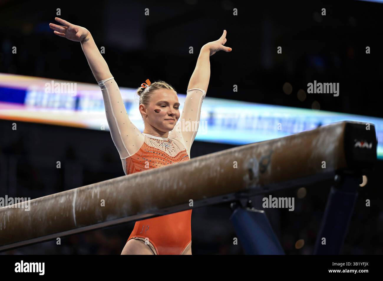 April 17, 2025, Fort Worth, US: JADE CAREY from Oregon State competes ...