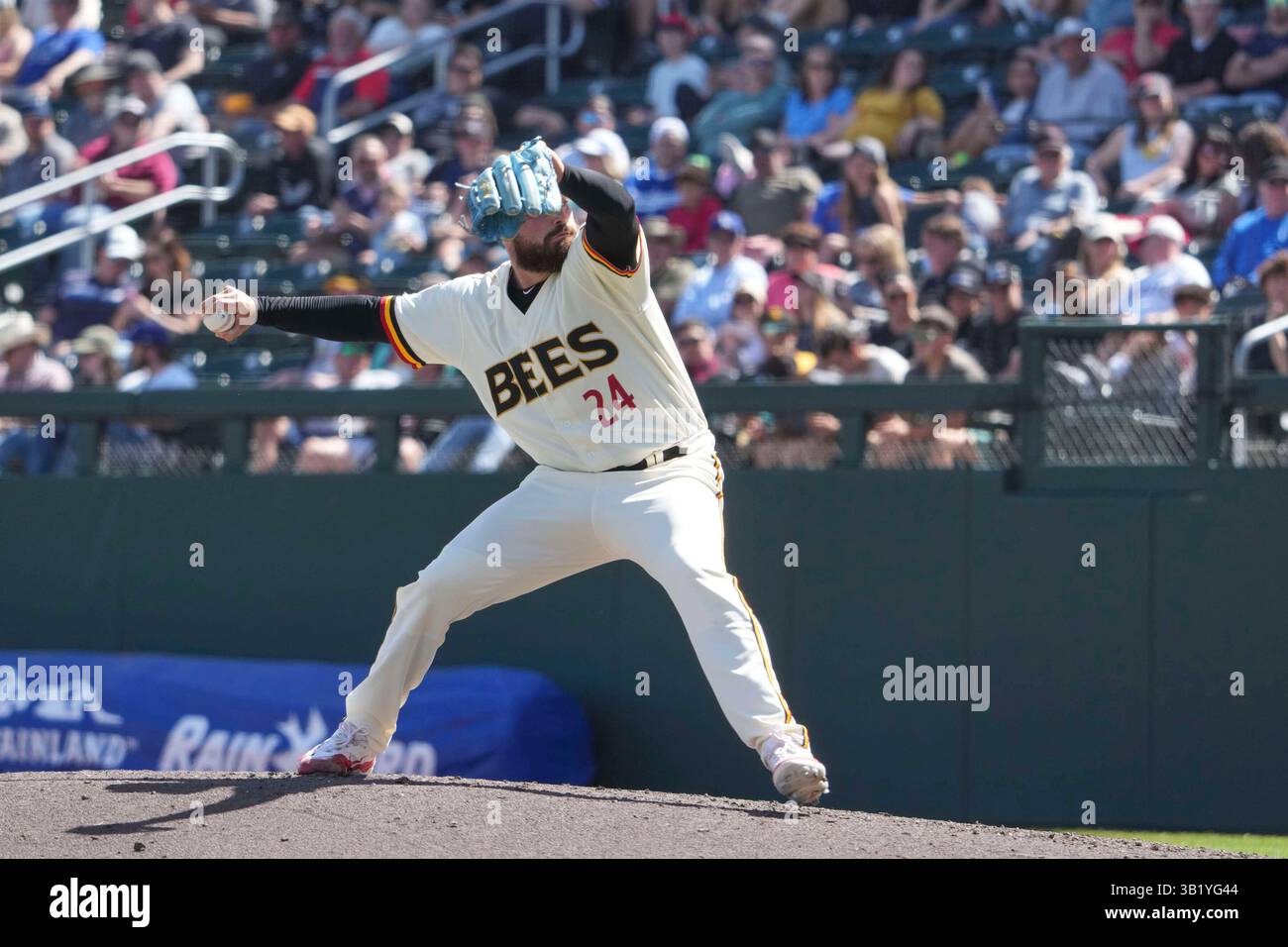 APRIL 26 2025: Salt Lake pitcher Kenyon Yovan (24) throws a pitch ...
