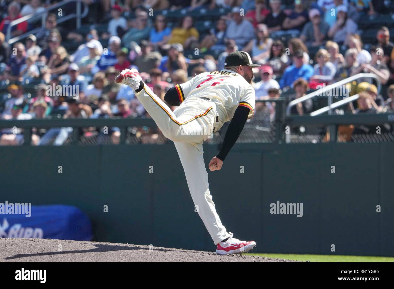 APRIL 26 2025: Salt Lake pitcher Kenyon Yovan (24) throws a pitch ...