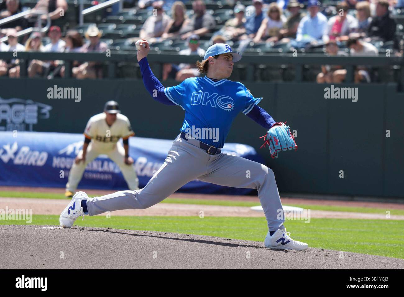 APRIL 26 2025: Oklahoma City pitcher Landon Knack (31) throws a pitch ...