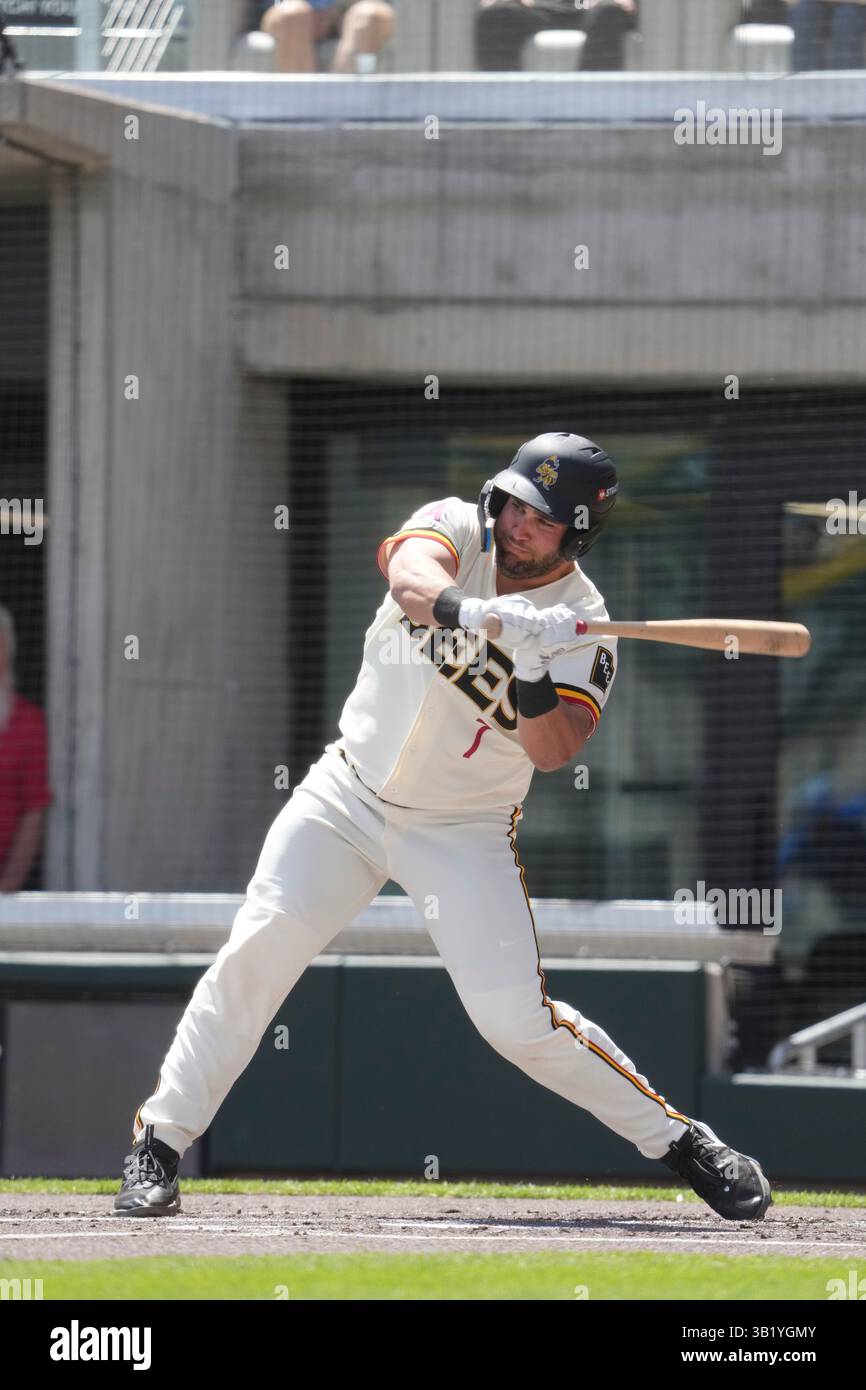 Salt Lake UT, USA. 26th Apr, 2025. Salt Lake City first baseman Niko ...