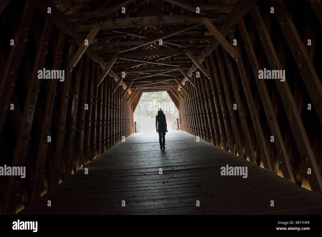 Historic Auchumpkee Creek Covered Bridge, Culloden, Georgia, USA Stock ...