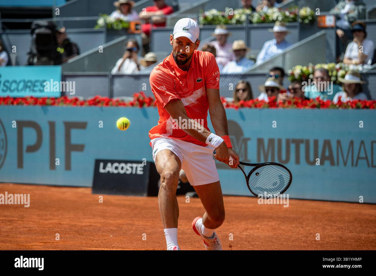 Madrid, Spain. 26th Apr, 2025. Serbian Novak Djokovic plays against ...