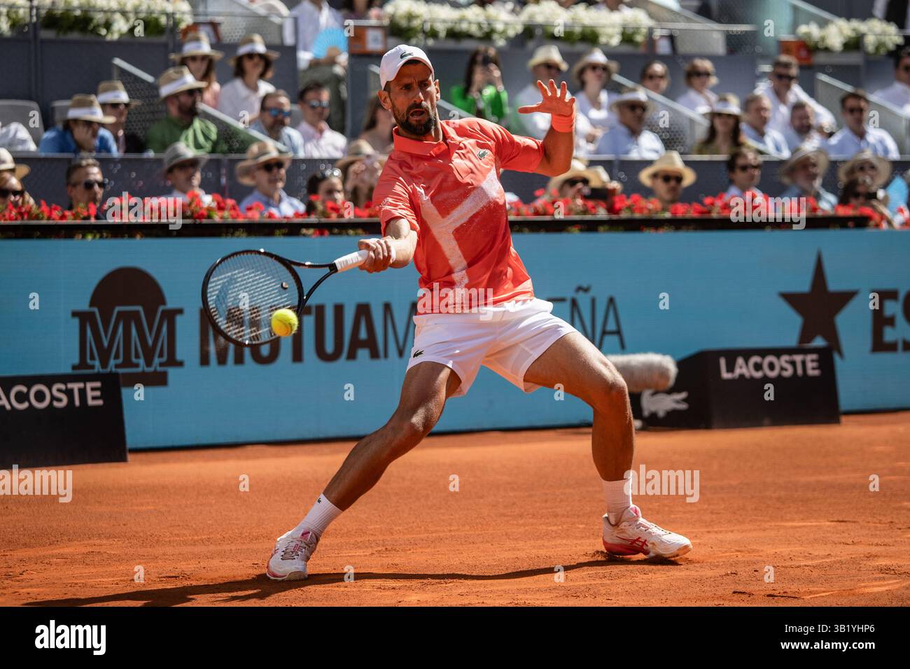 Madrid, Spain. 26th Apr, 2025. Serbian Novak Djokovic plays against ...