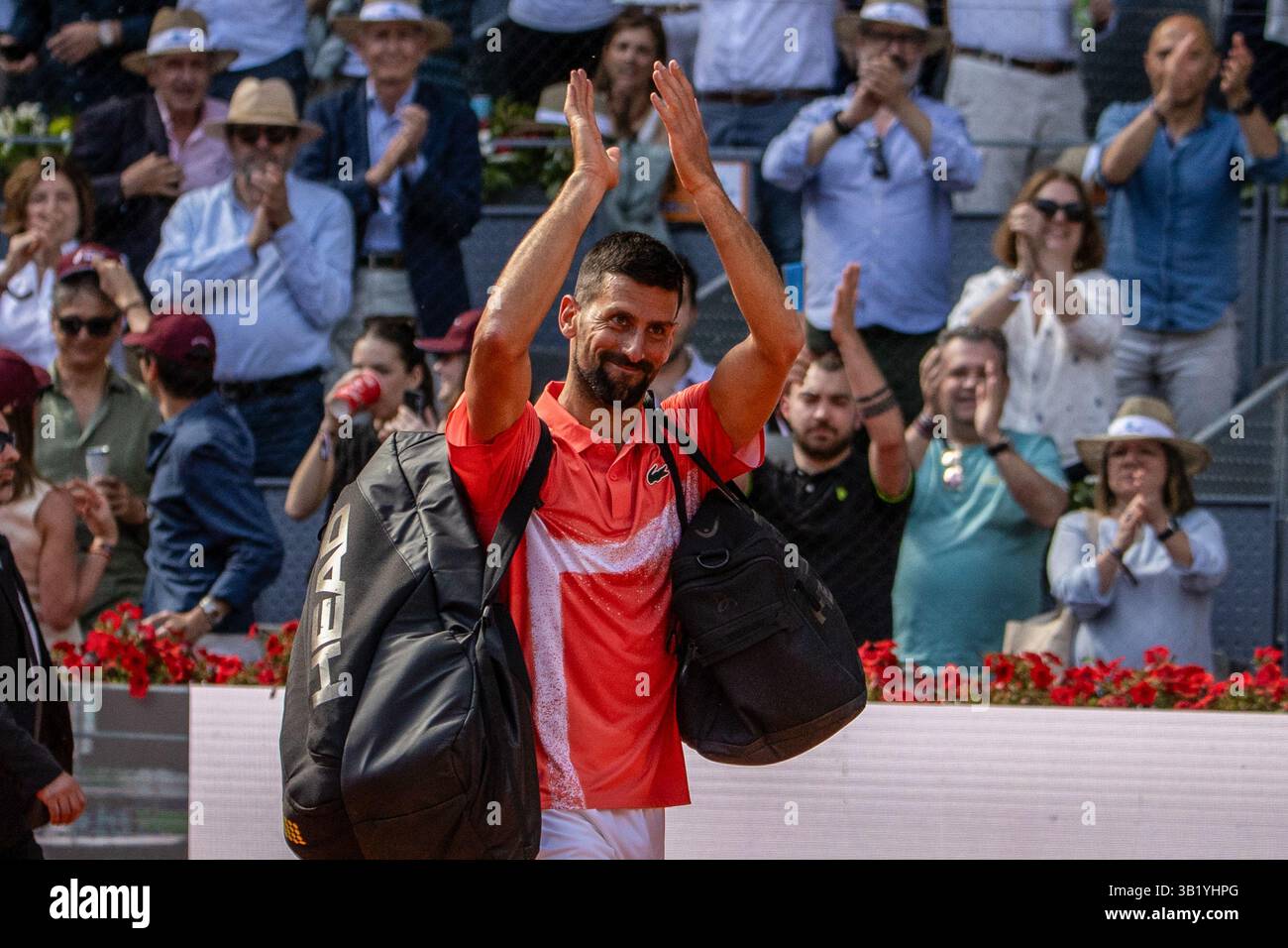 Madrid, Spain. 26th Apr, 2025. Serbian Novak Djokovic seen before his match against Italian ...