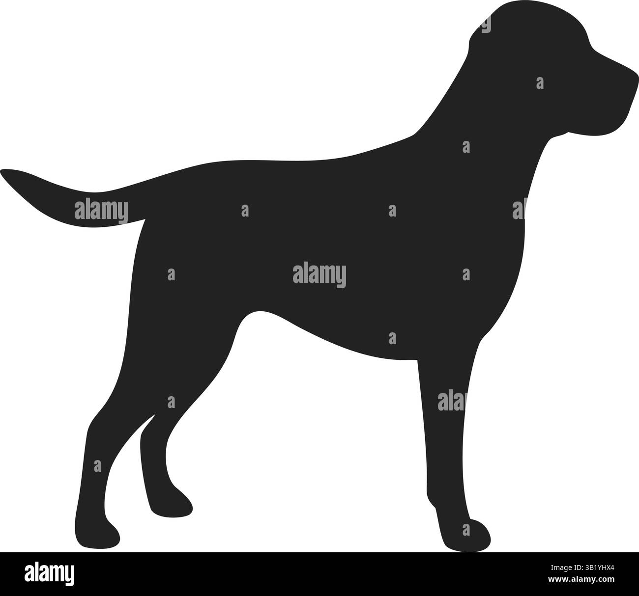 Labrador Dog Silhouette Illustration for Design Use | Labrador | Dog ...