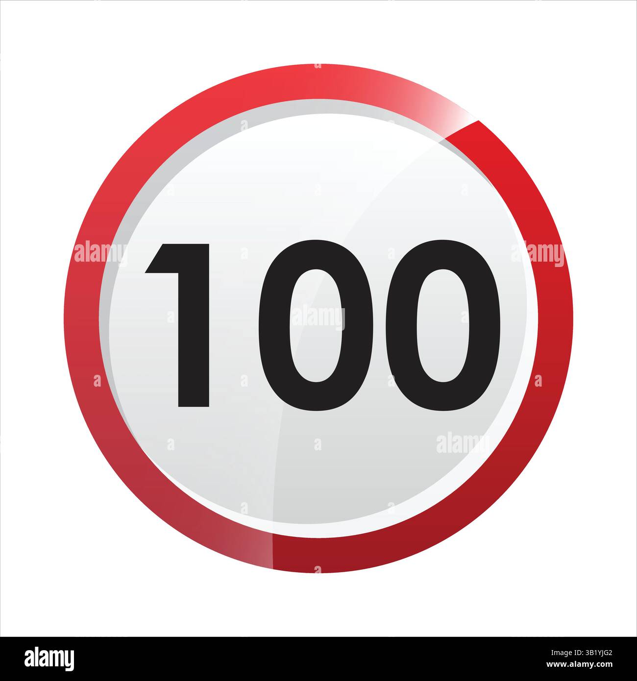 100 km speed sign hi-res stock photography and images - Alamy