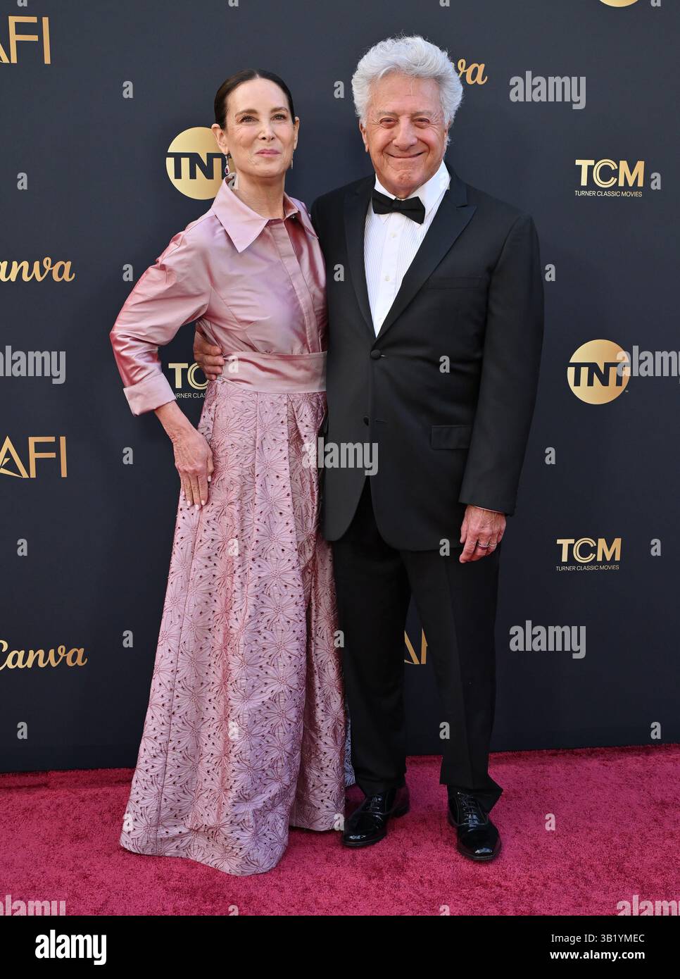 Lisa Hoffman and Dustin Hoffman arriving at the 50th AFI Life ...