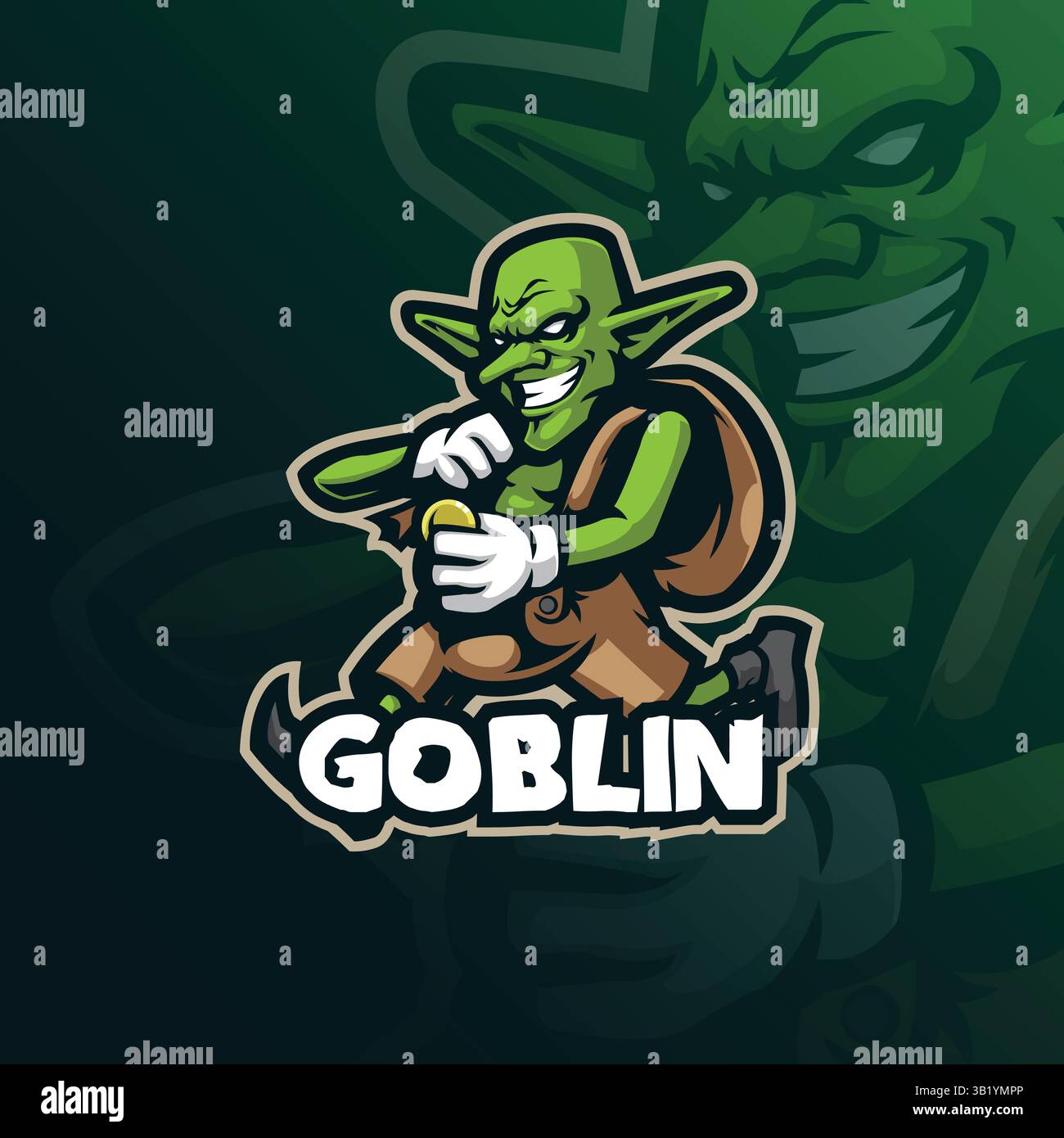 goblin mascot logo design vector with modern illustration concept style ...