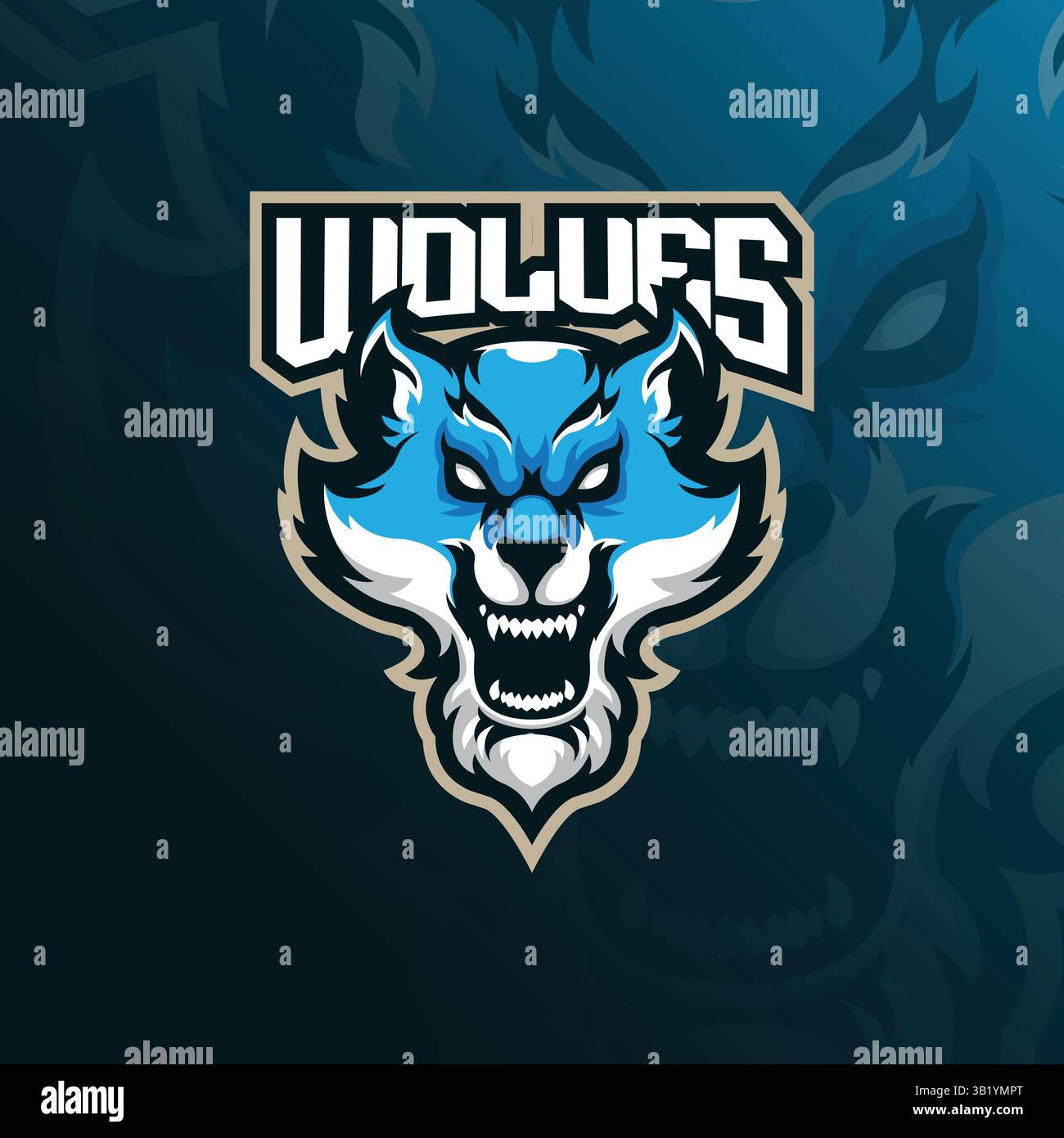 wolf mascot logo design vector with modern illustration concept style ...