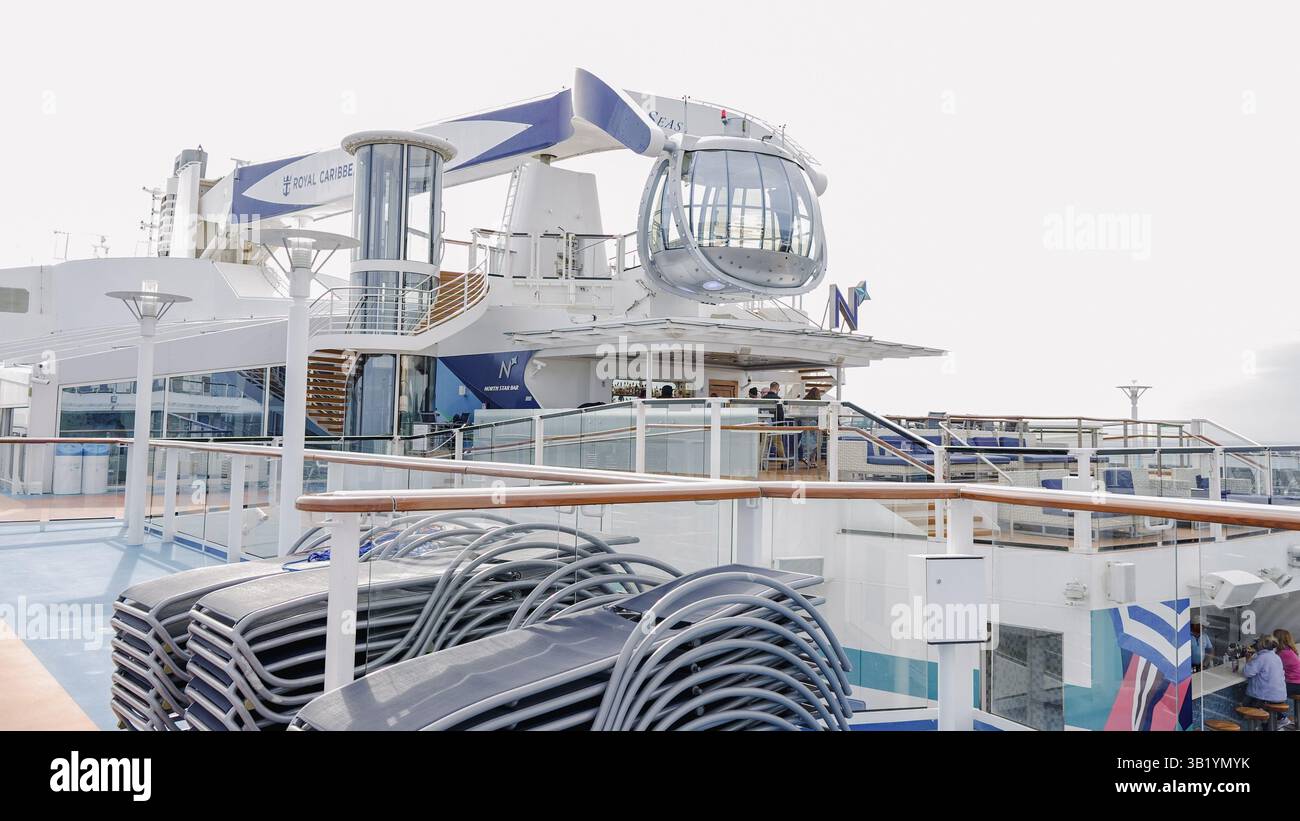 Futuristic glass sphere 360-degree views in the North Star observation ...