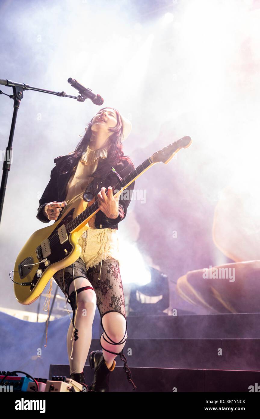 Michelle Zauner, of Japanese Breakfast, performs on Saturday, April 26 ...