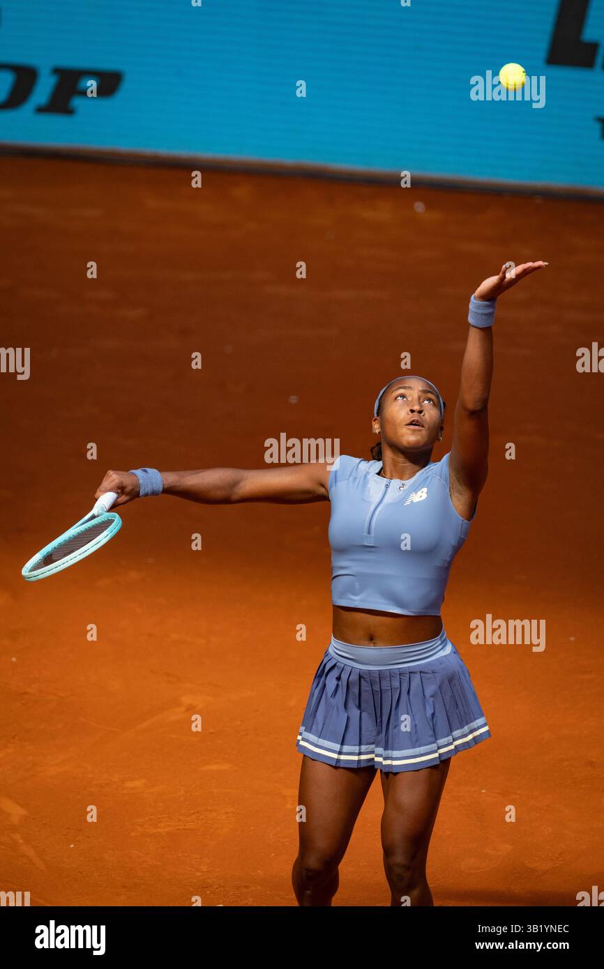 Madrid, Madrid, Spain. 26th Apr, 2025. Coco Gauff of USA in action ...