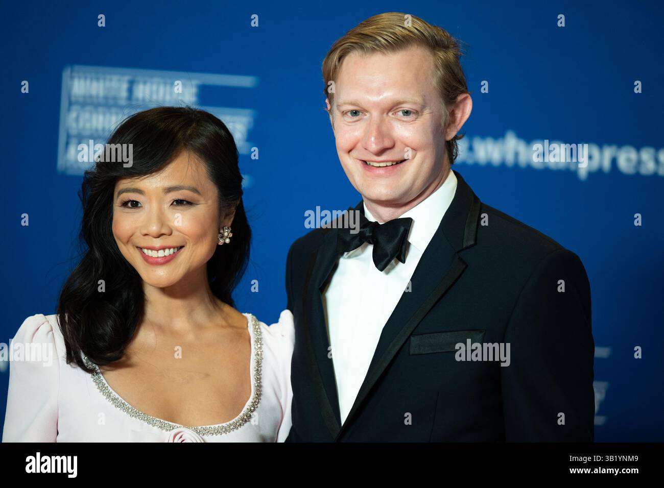 Weijia Jiang and Travis Luther Lowe attend the 2025 White House ...