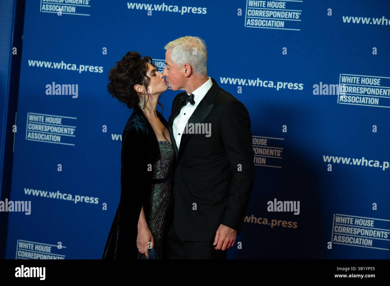 Neri Oxman and Bill Ackman attend the 2025 White House Correspondents ...