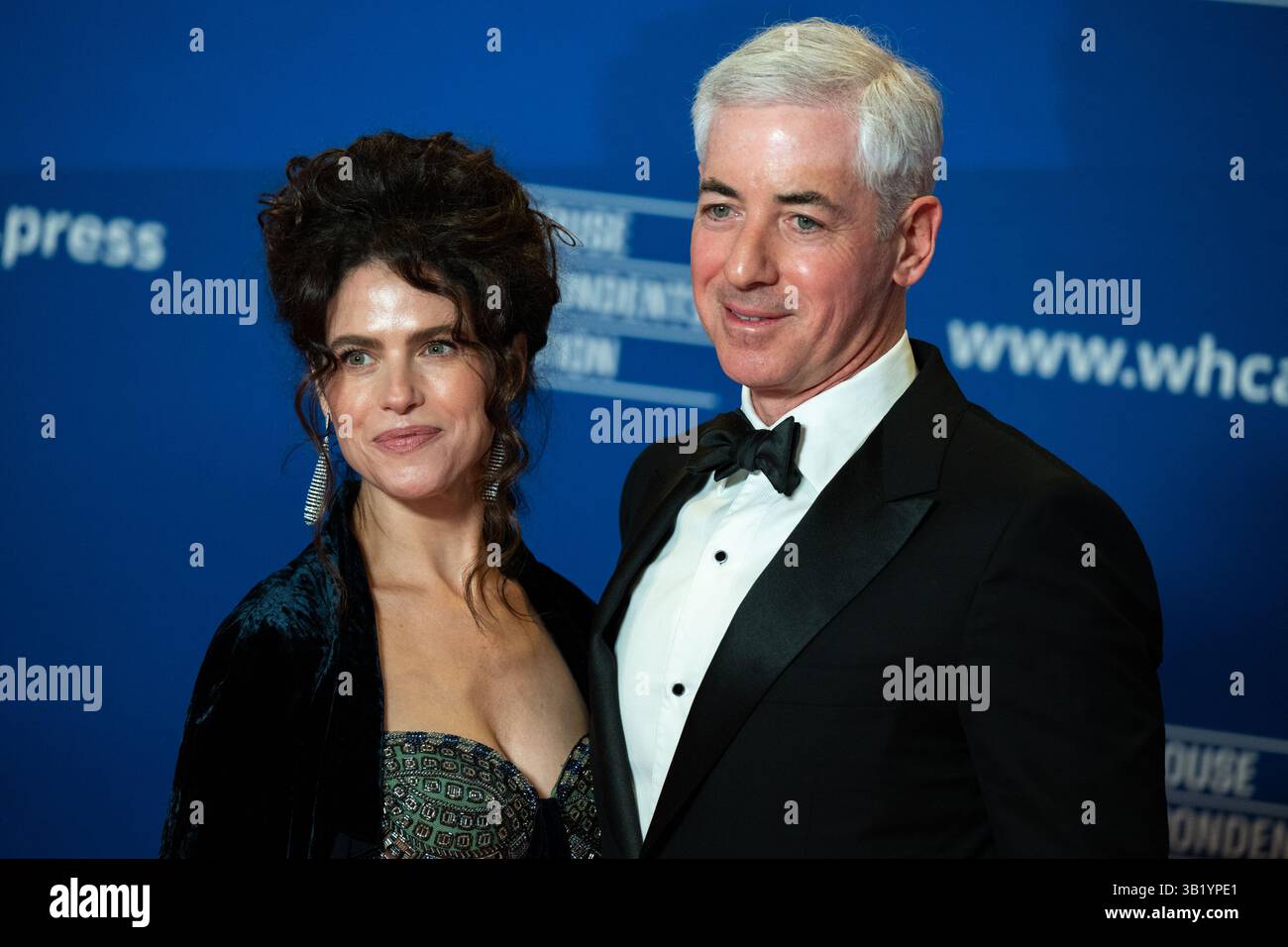 Neri Oxman and Bill Ackman attend the 2025 White House Correspondents ...