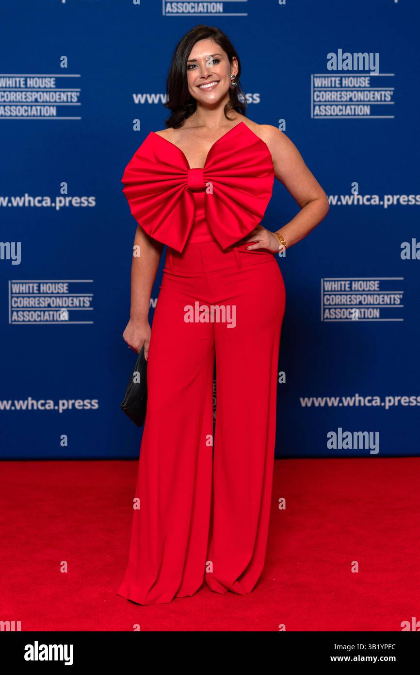 Tara Palmeri poses for photographers as she arrives at the annual White ...
