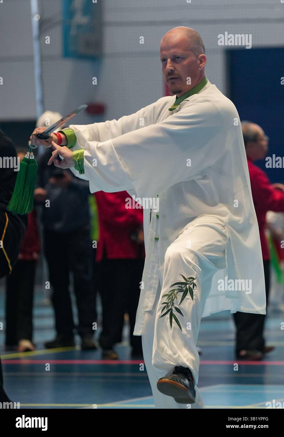 Richmond, Canada. 26th Apr, 2025. A contestant performs Taijijian ...