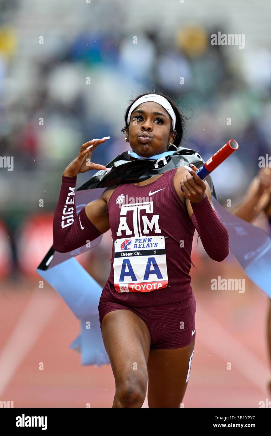 PHILADELPHIA, PA - APRIL 26: Jasmine Montgomery of Texas A&M University ...