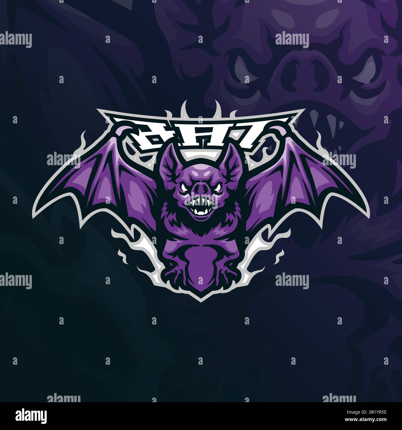 bat mascot logo design vector with modern illustration concept style ...