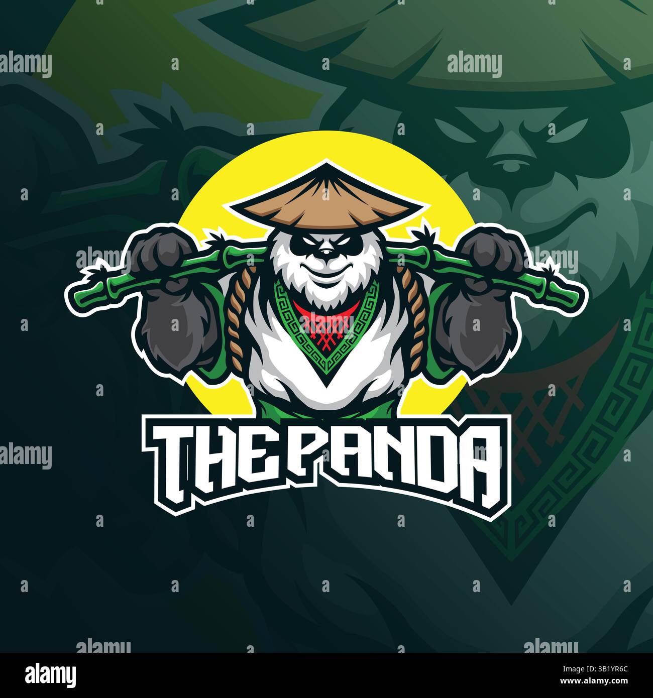 panda mascot logo design vector with modern illustration concept style ...