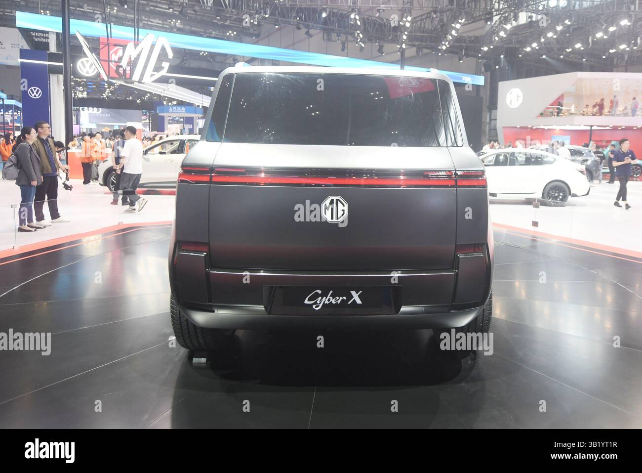 Audiences watched a MG Cyber X all-electric concept SUV at the 2025 ...