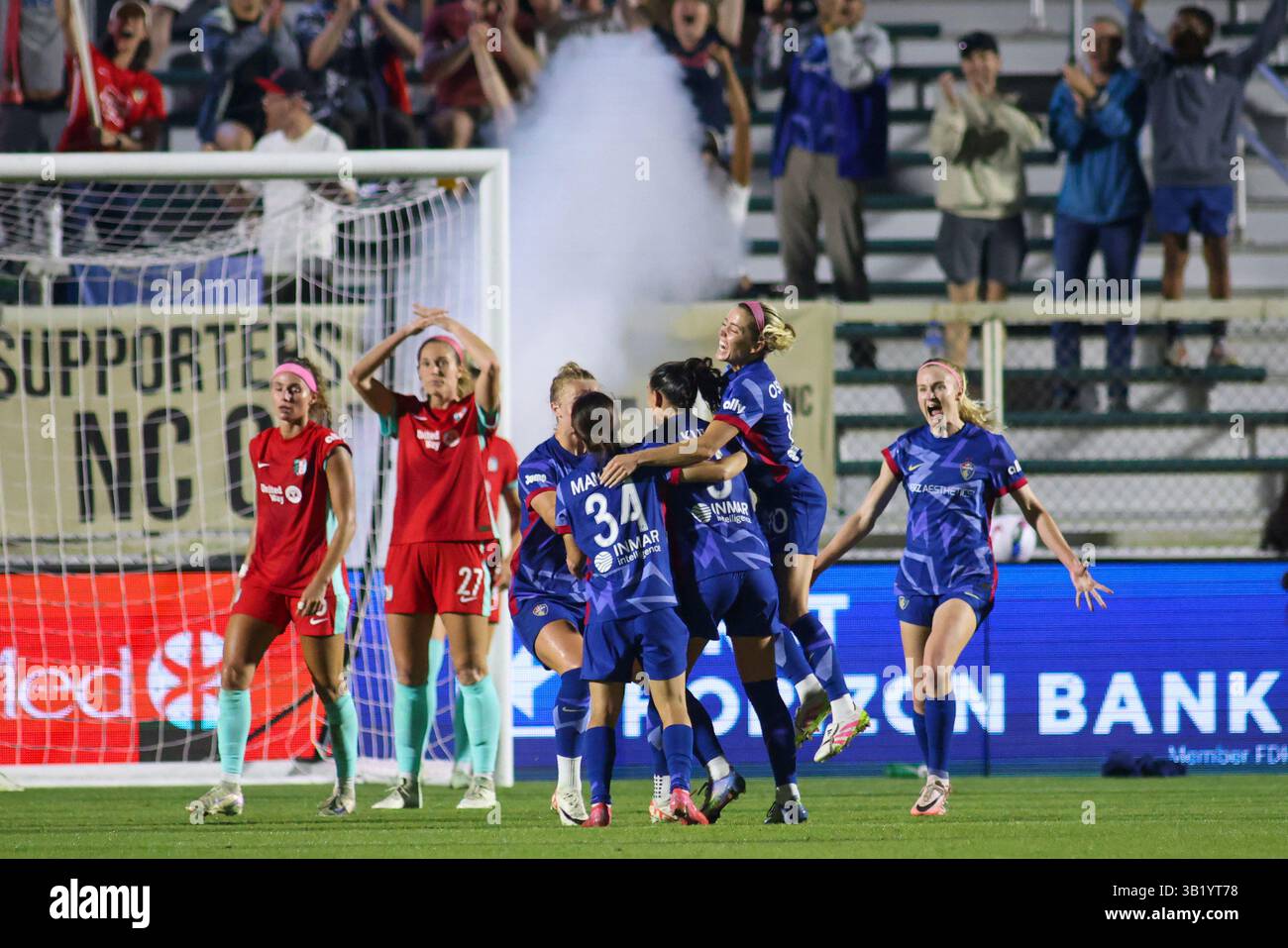 CARY, NC - APRIL 26: The North Carolina Courage celebrates as Kansas ...