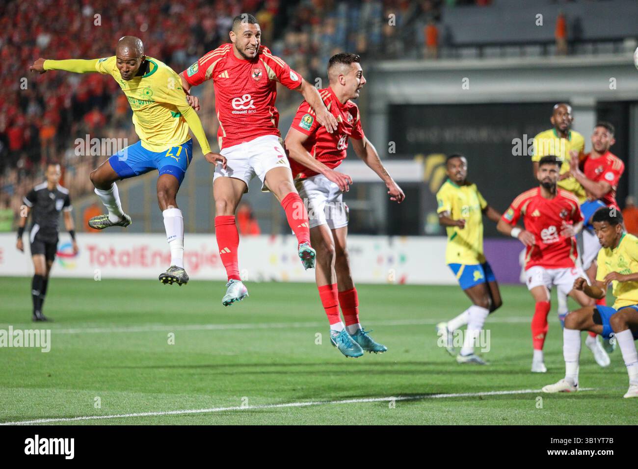 CAIRO, EGYPT - APRIL 25: Al Ahly and Mamelodi during the men Caf ...