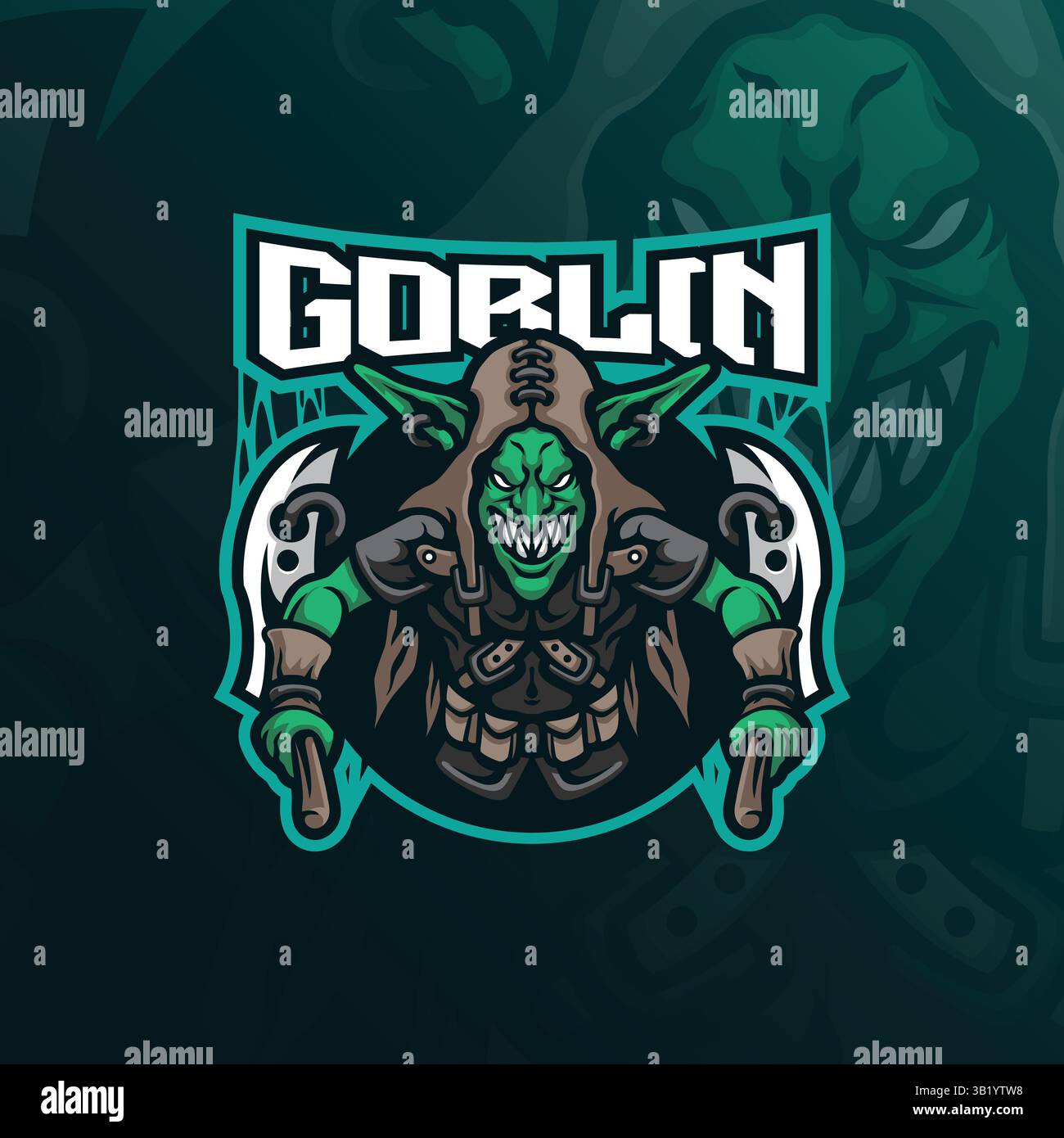 goblin mascot logo design with modern illustration concept style for ...