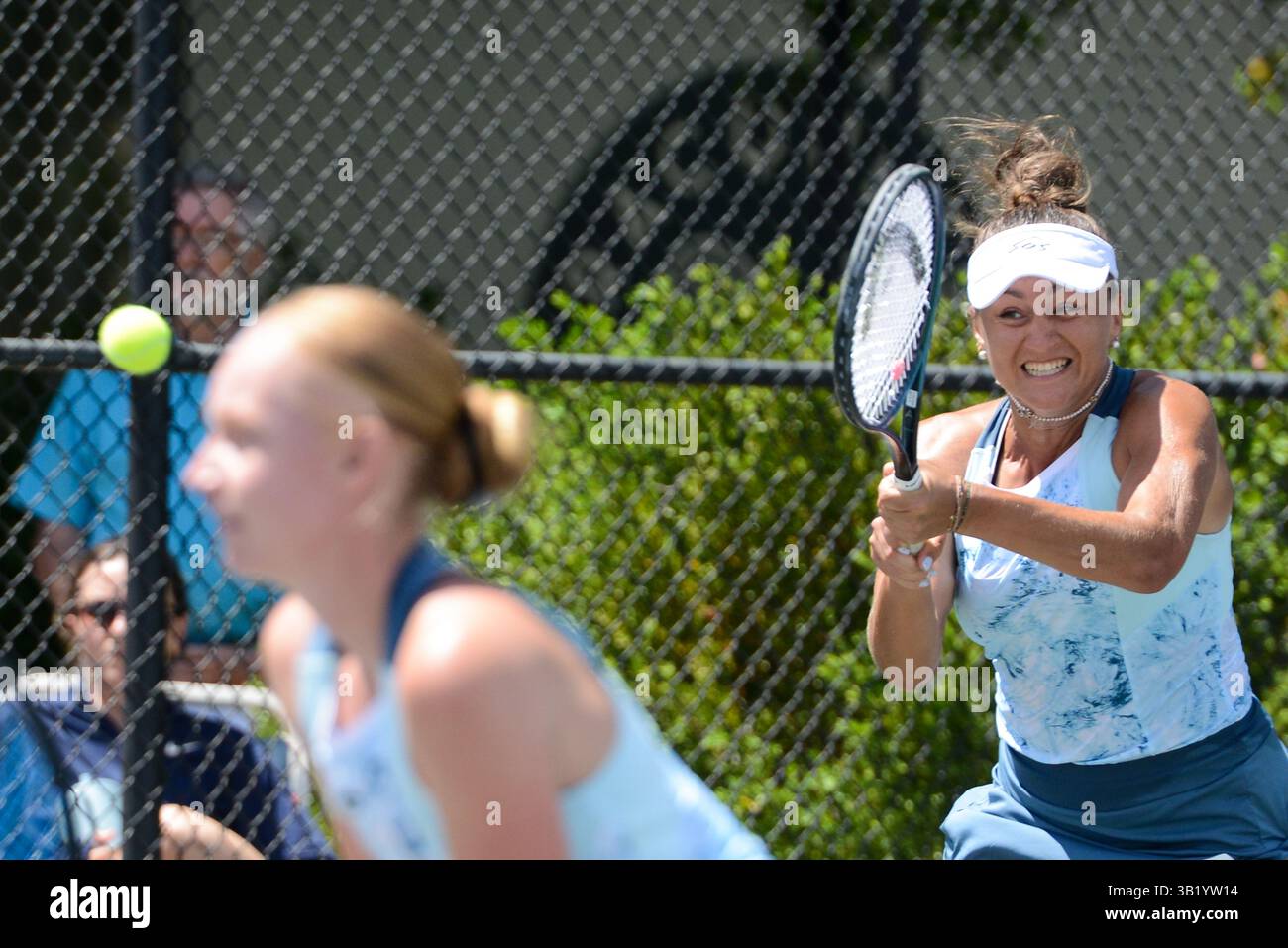 Charlottesville, Virginia, USA. 26th Apr, 2025. Maria Kozyreva (left ...