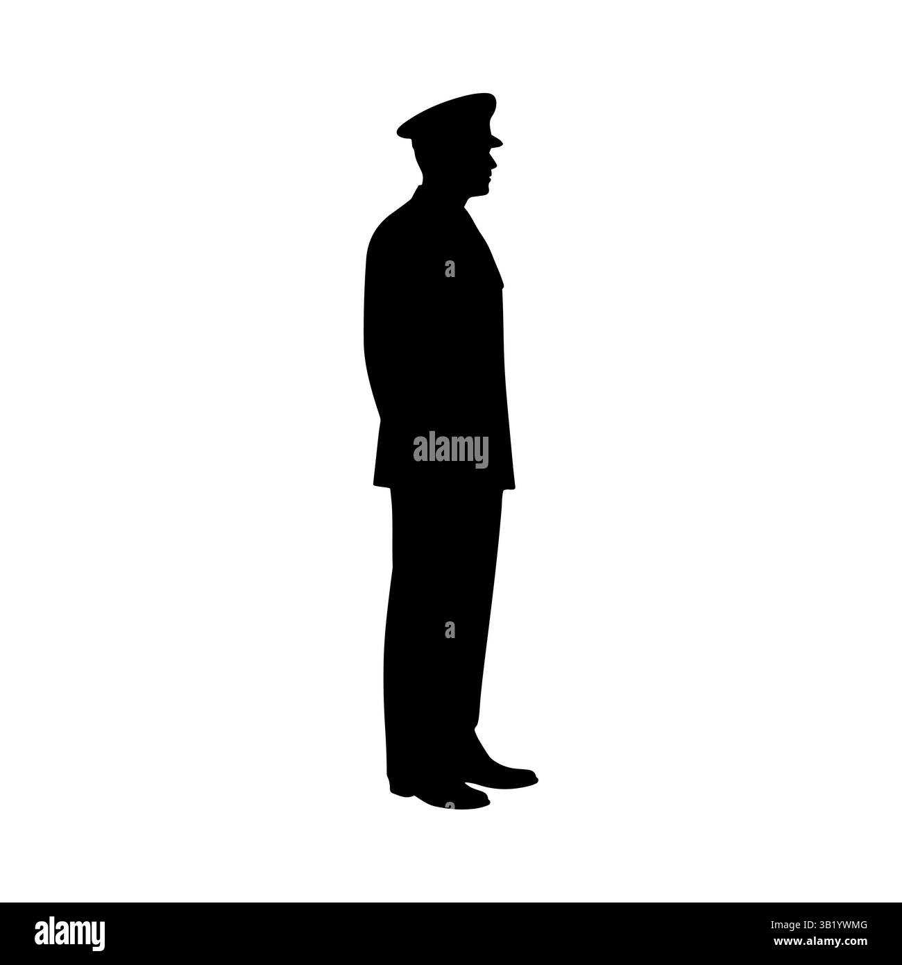 Army commander silhouette vector flat illustration design Stock Vector ...