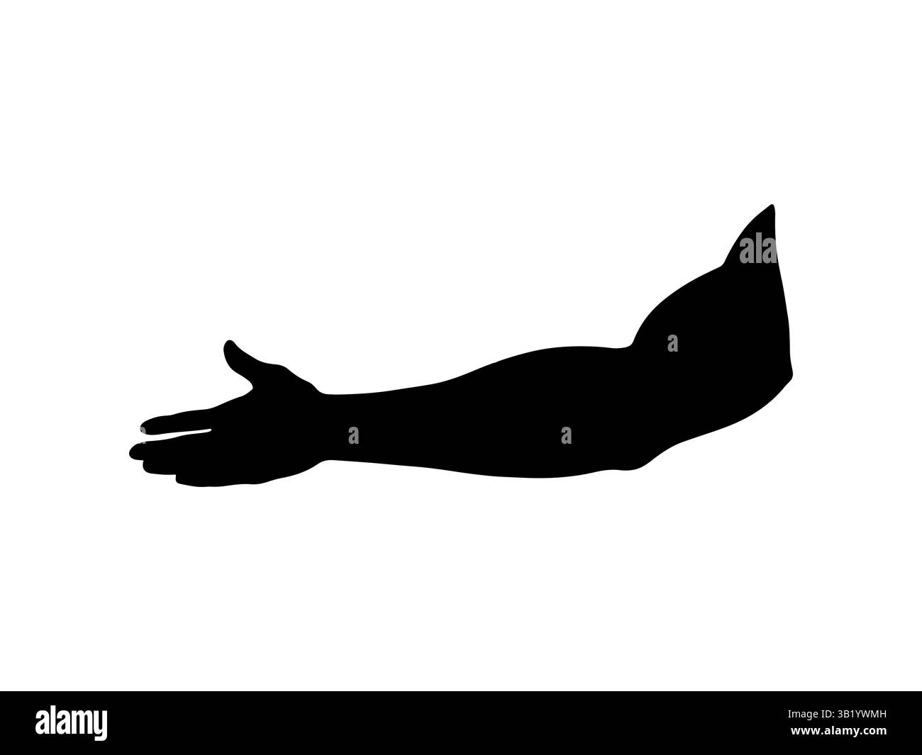 Man hand arm silhouette vector flat illustration design Stock Vector ...