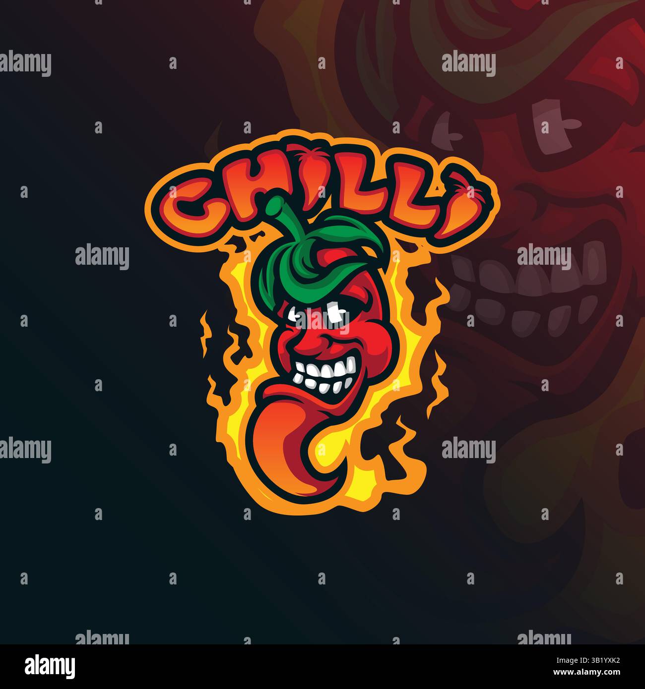 Chilli mascot logo design vector with modern illustration concept style ...