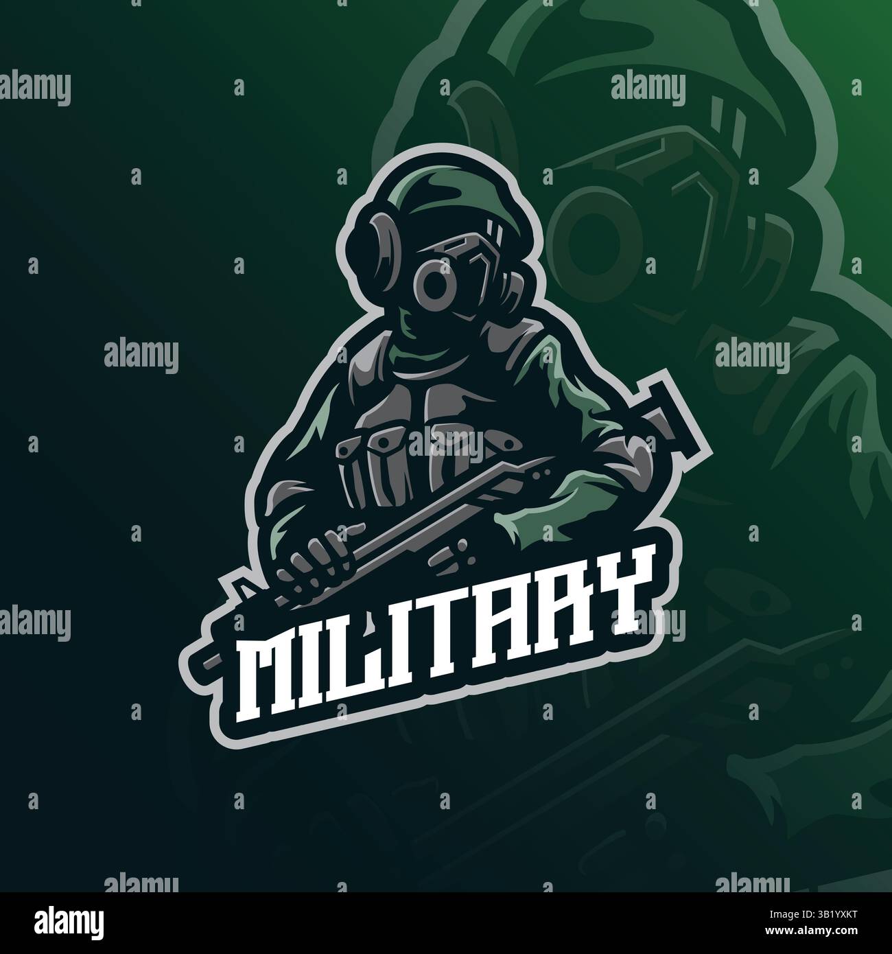 Military mascot logo design vector with modern illustration concept ...