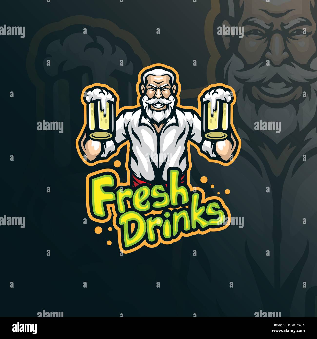 Fresh drink mascot logo design vector with modern illustration concept ...
