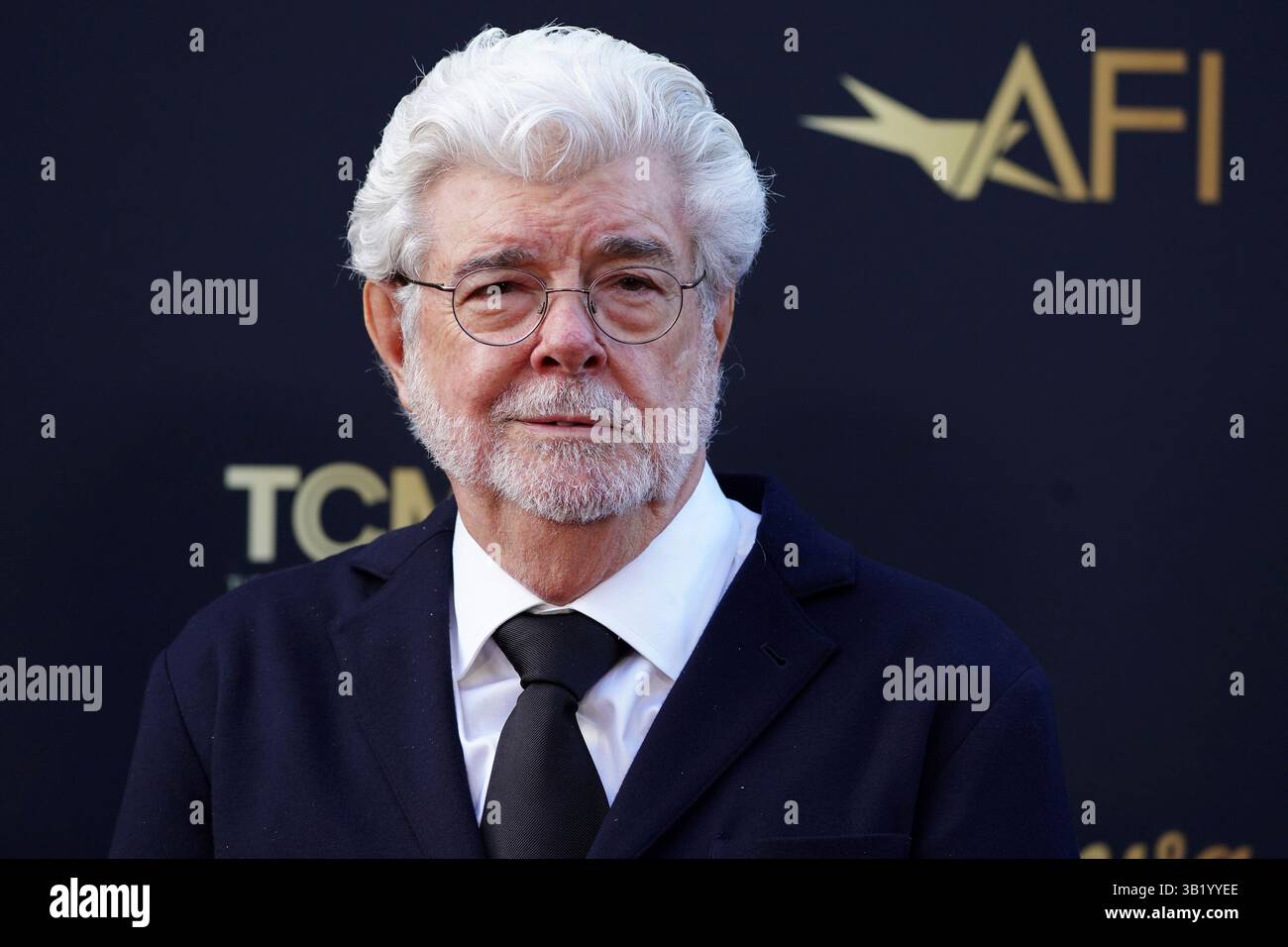 George Lucas arrives at the 50th AFI Life Achievement Award tribute to Francis Ford Coppola on ...