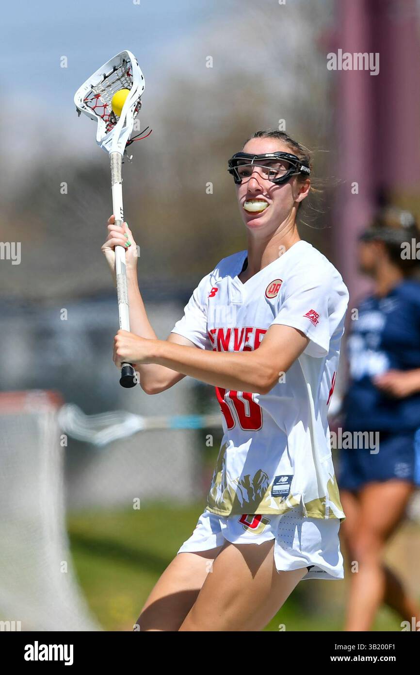 April 26, 2025: Denver attacker, Caroline Kiel (10), in action during ...