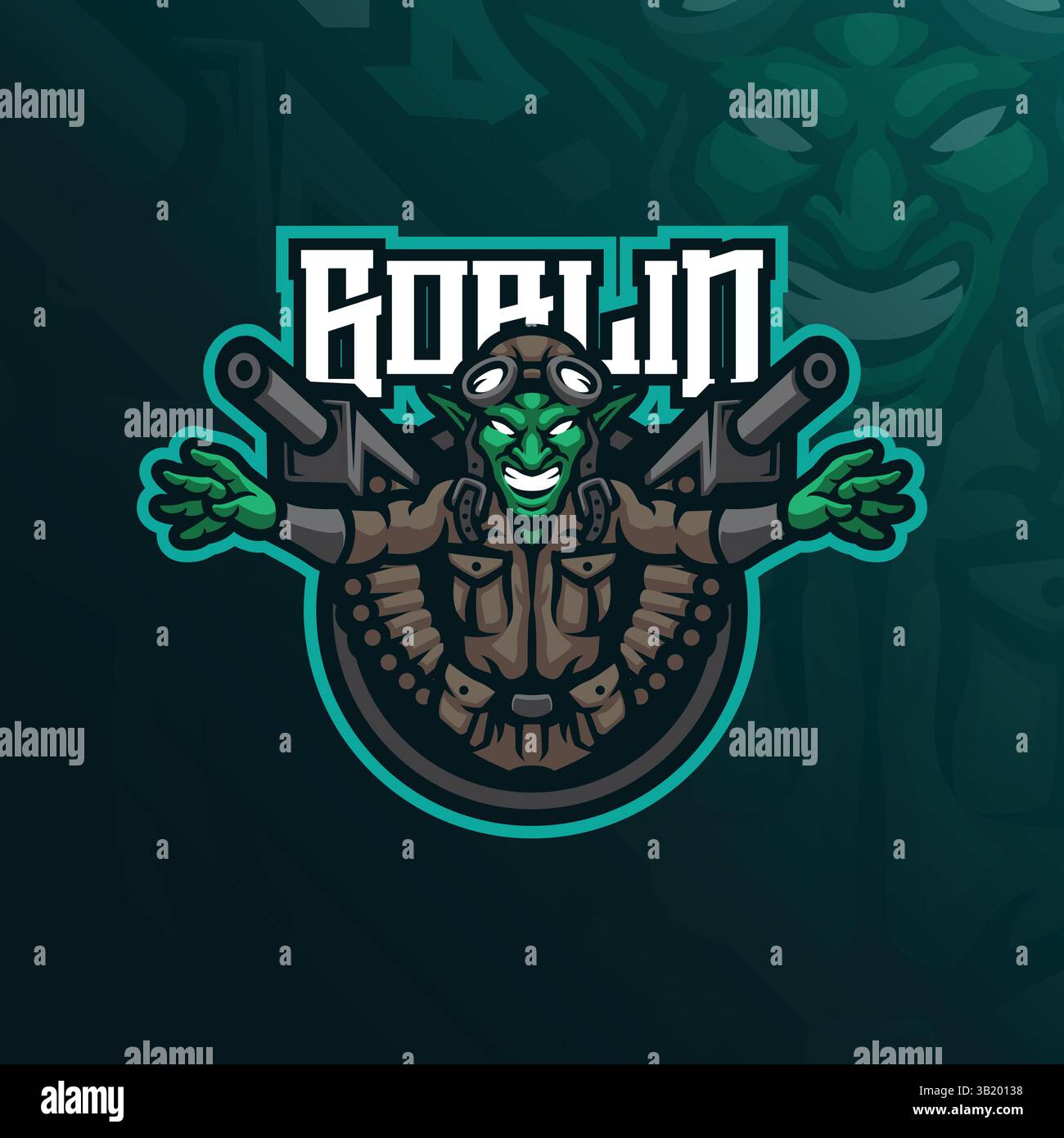 Goblin mascot logo design vector with modern illustration concept style ...