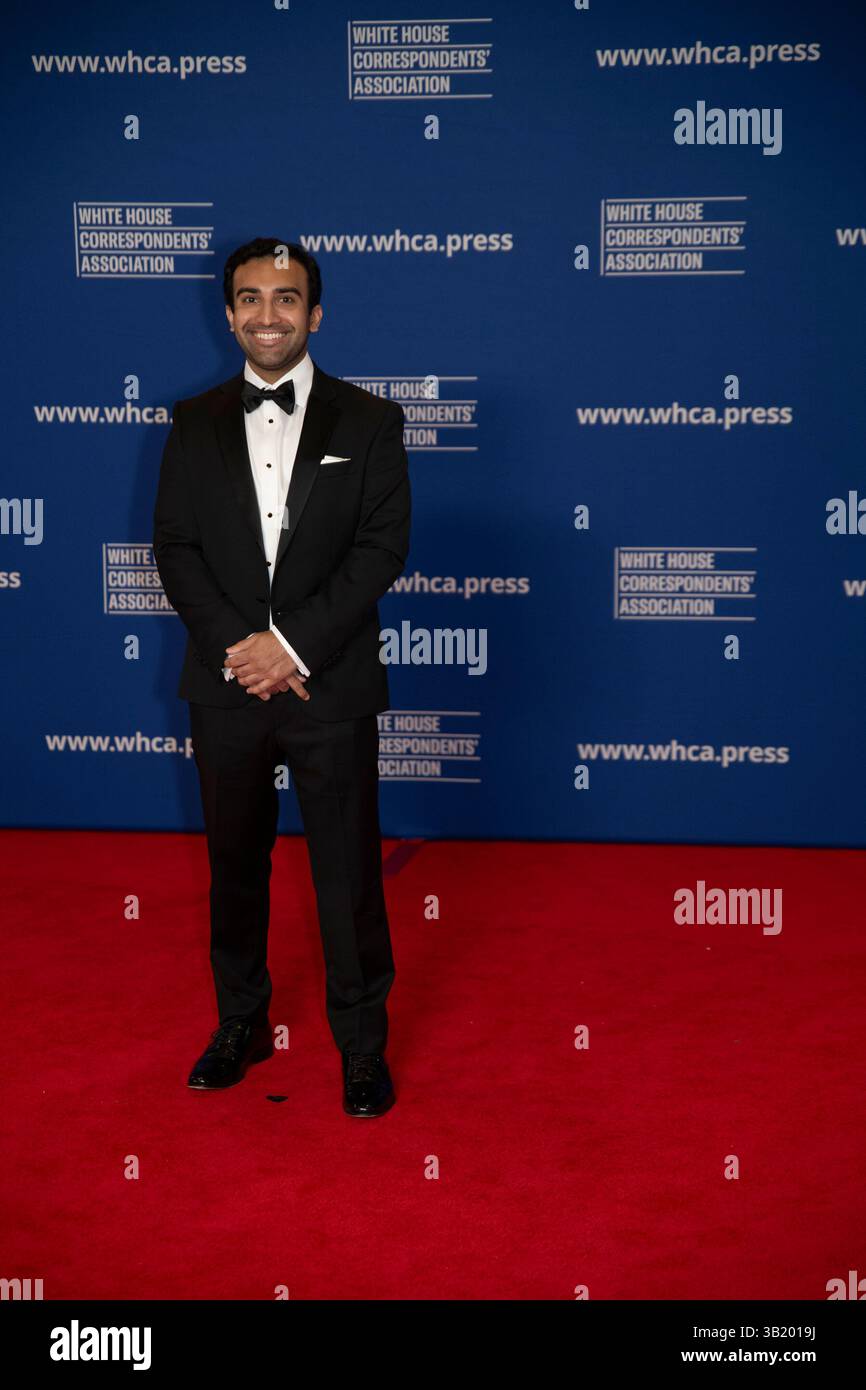 Washington, DC. 26th Apr, 2025. Nik Popli of Time Magazine arrives for ...