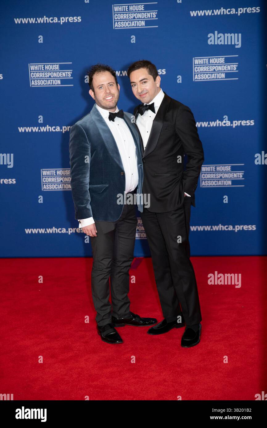 Washington, DC. 26th Apr, 2025. James Kirchick and his husband arrives for the 2025 White House ...