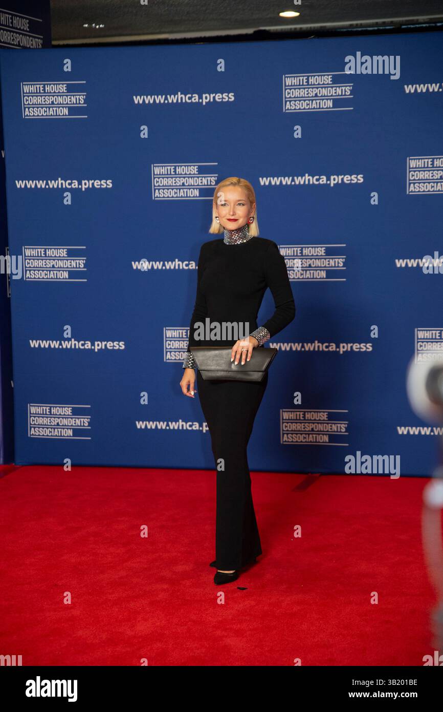 Washington, DC. 26th Apr, 2025. Dasha Burns arrives for the 2025 White ...