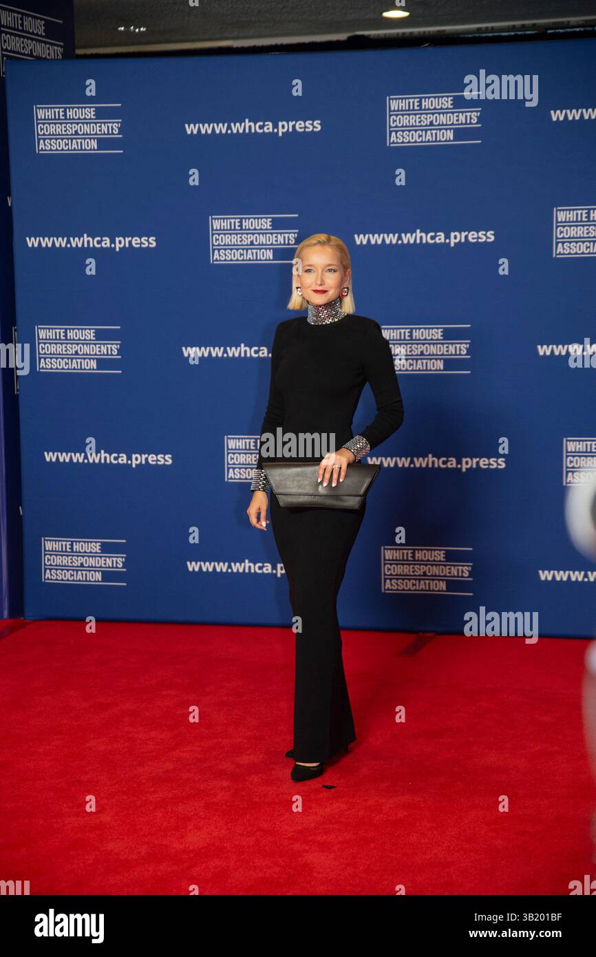 Washington, DC. 26th Apr, 2025. Dasha Burns arrives for the 2025 White ...