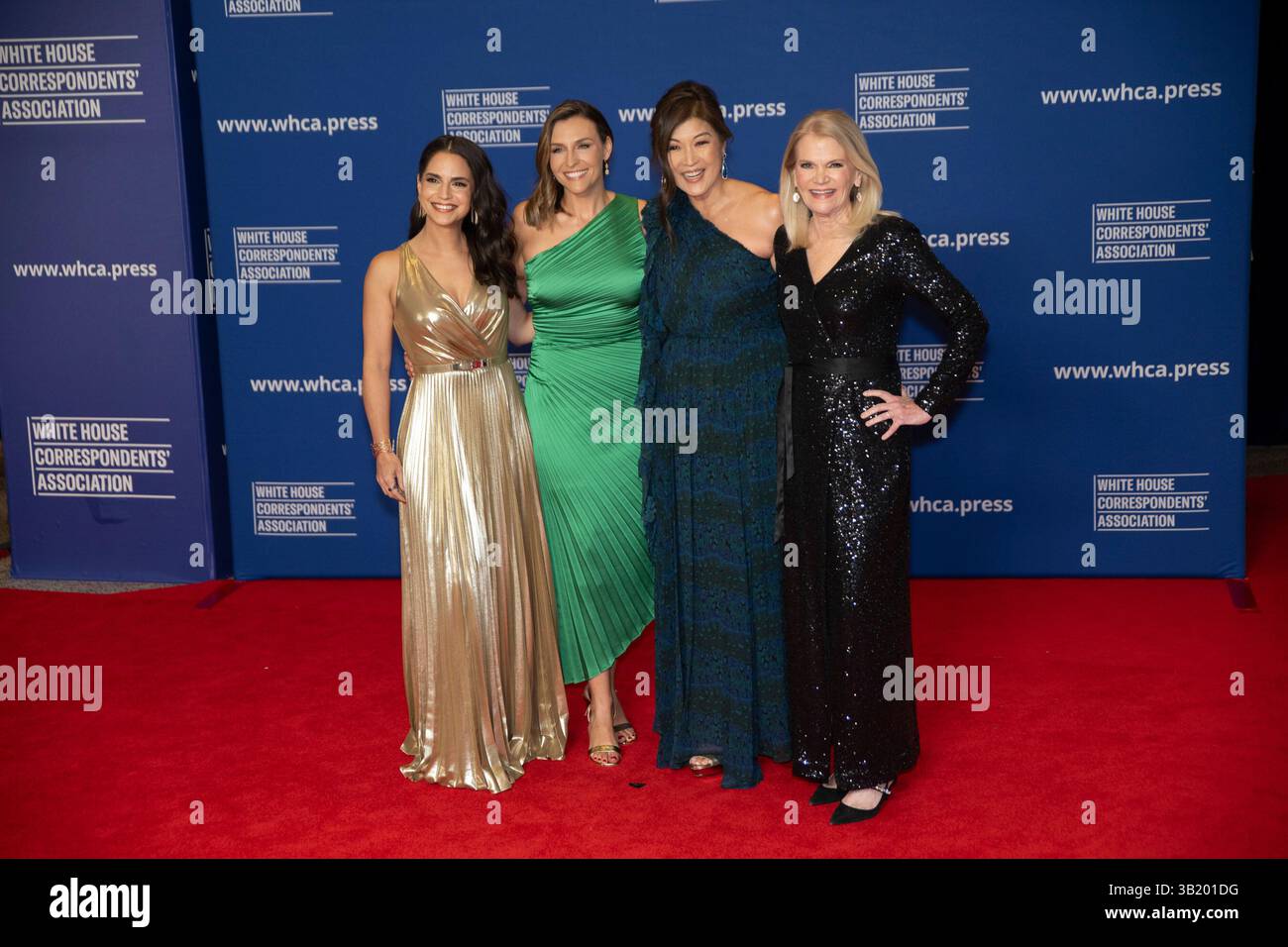 Washington, DC. 26th Apr, 2025. (L-R) Diane Macedo, Mary Bruce, Juju ...
