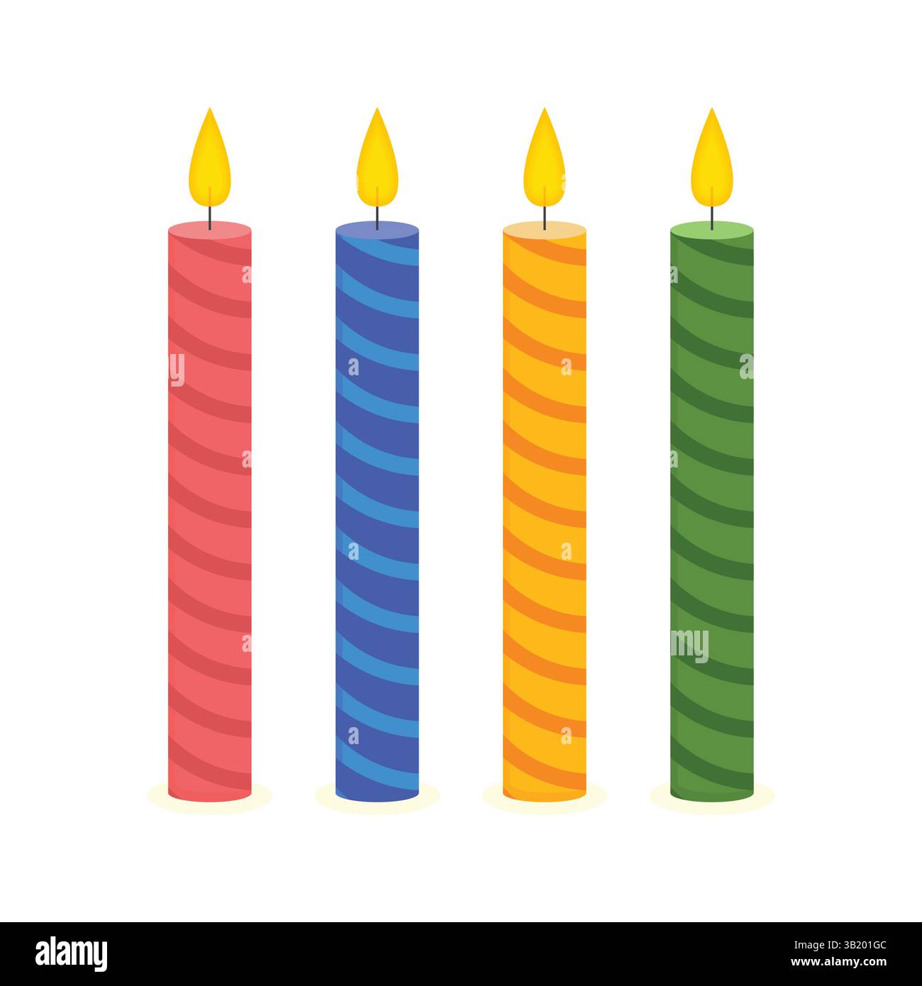Different Colors Birthday Candles Design, Vector Stock Vector Image ...