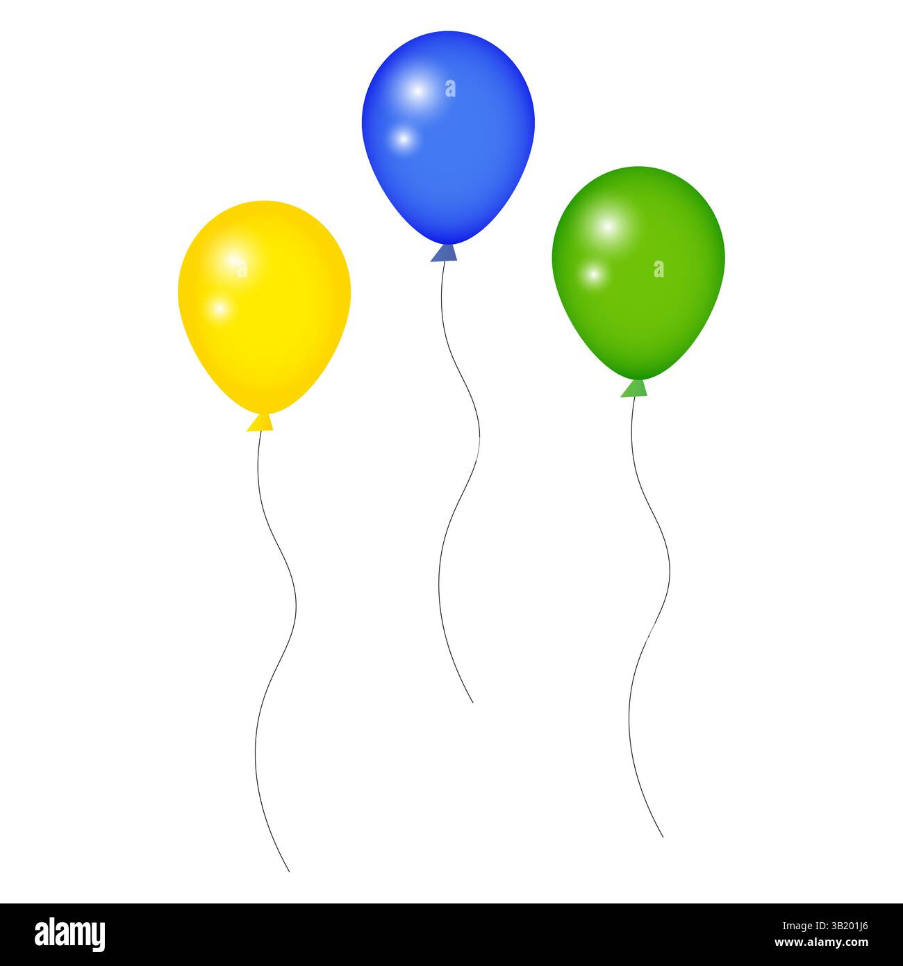 Balloons with strings Stock Vector Images - Alamy