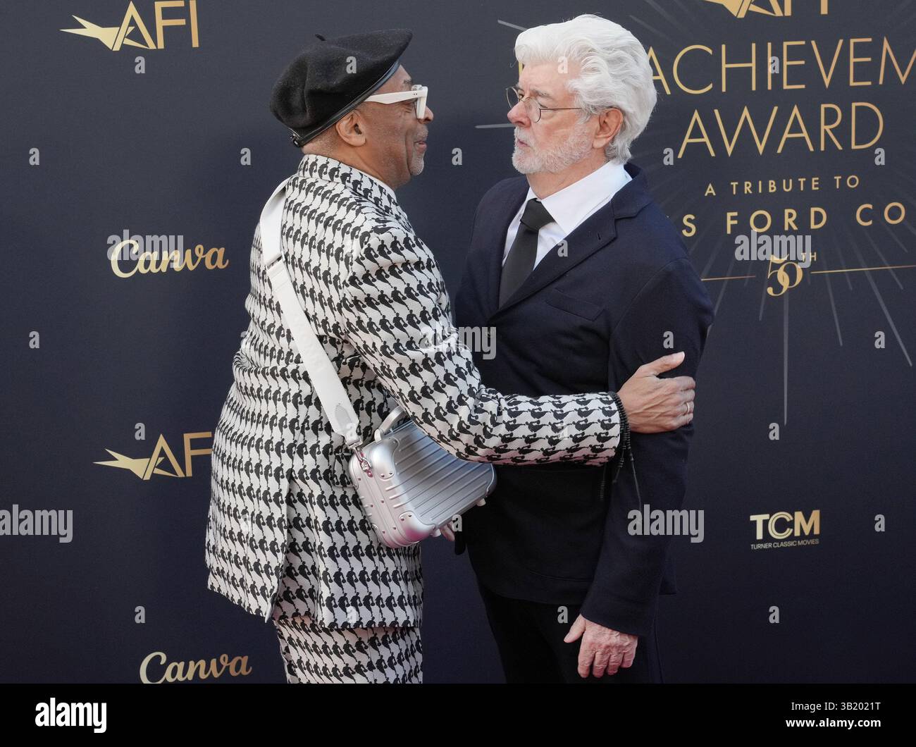 (L-R) Spike Lee and George Lucas at the 50th AFI Life Achievement Award ...