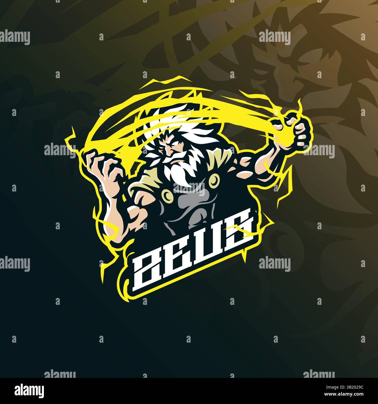 Zeus mascot logo design vector with concept style for badge, emblem and ...